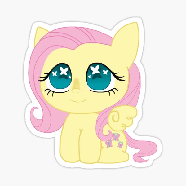 "Fluttershy Chibi" Sticker for Sale by pinkieemo6 | Redbubble