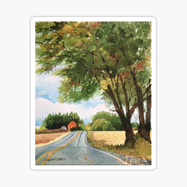 "Road to Bethany" Sticker for Sale by KimberlyShawArt | Redbubble