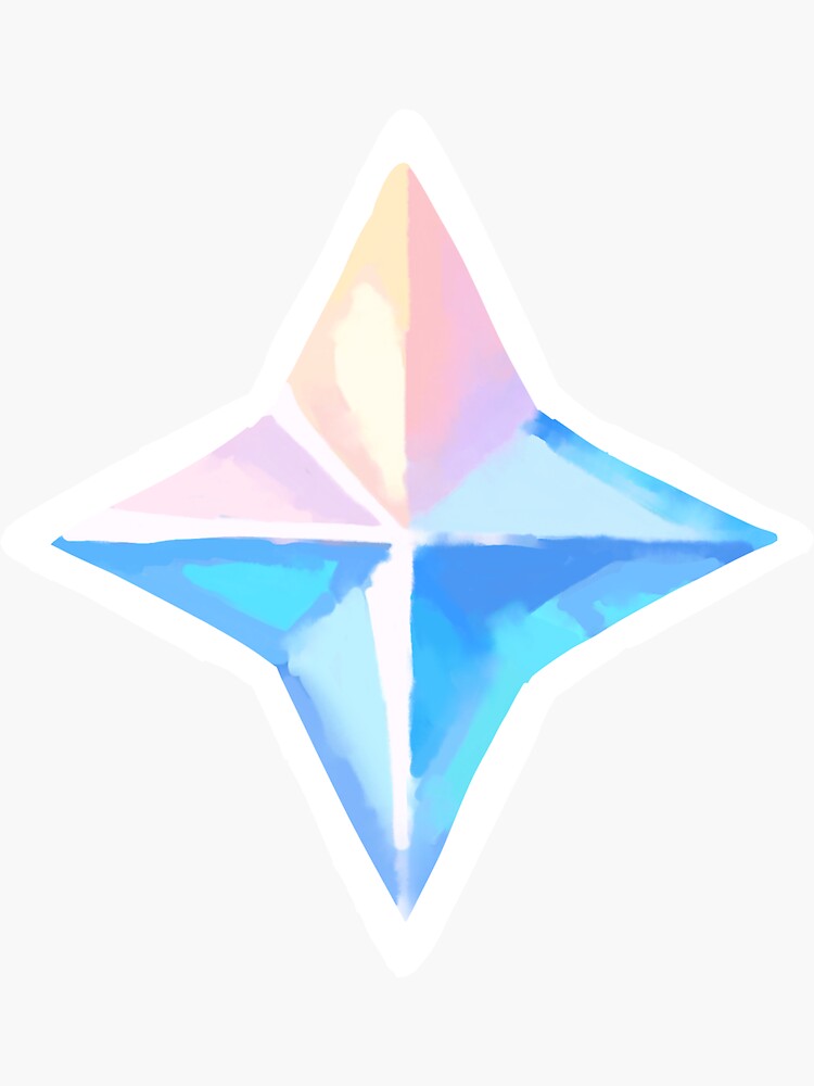 "Watercolor Primogem" Sticker for Sale by alyssa-art | Redbubble