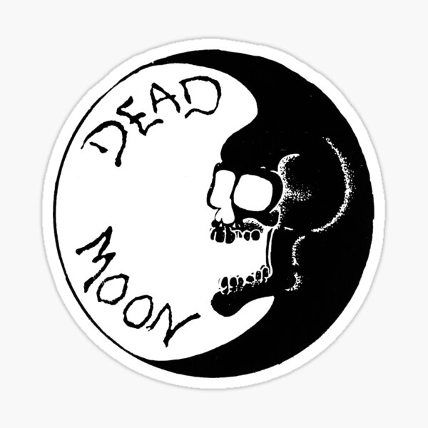 "Dead Moon (Black Version)" Sticker for Sale by velvelatri | Redbubble