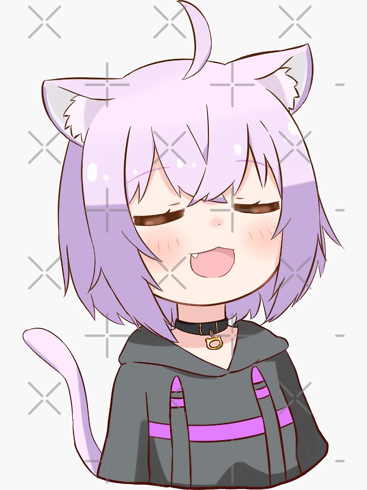 "Nekomata Okayu" Sticker for Sale by Mileskuy | Redbubble