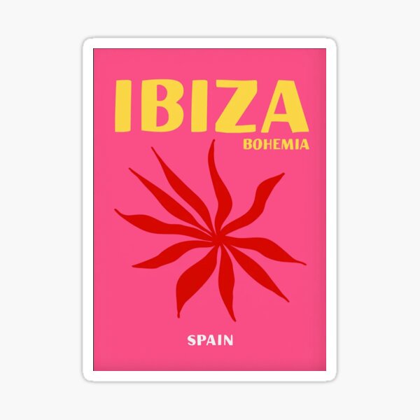 "Ibiza bohemia print " Sticker for Sale by lilamoot2 | Redbubble