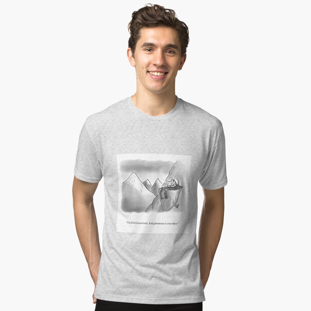 "Funny Disillusioned Enlightenment Cartoon Humor" Sticker for Sale by ...