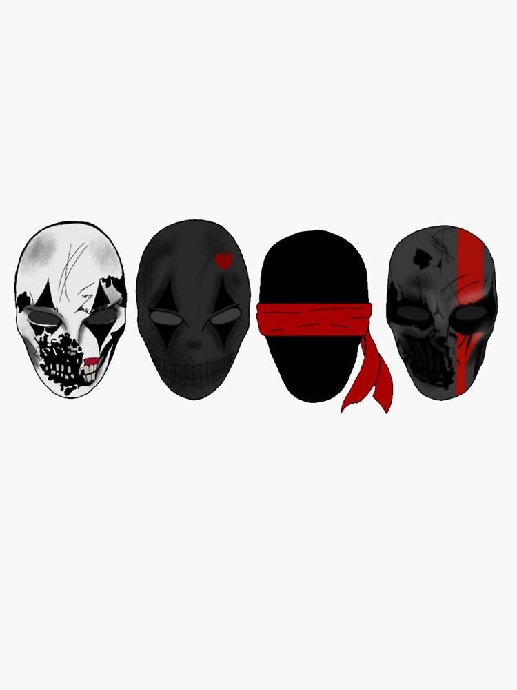 Sticker for Sale mit "Devils Night Damenmasken" von leahboston | Redbubble