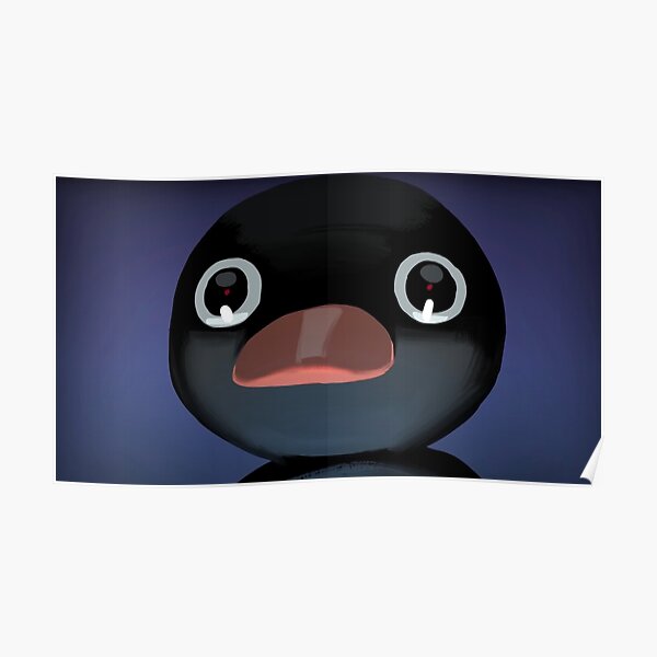 "terrified pingu noot noot meme sticker" Poster for Sale by trends4me ...