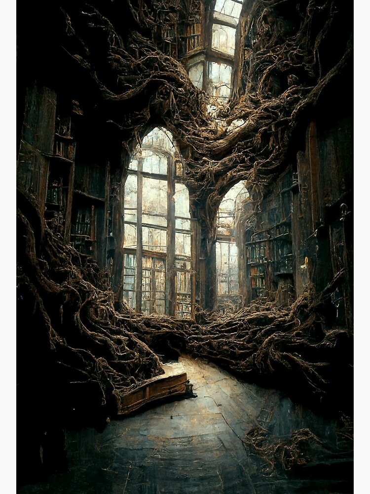 "Almost forgotten overgrown library" Poster for Sale by ArtbyACcreative ...