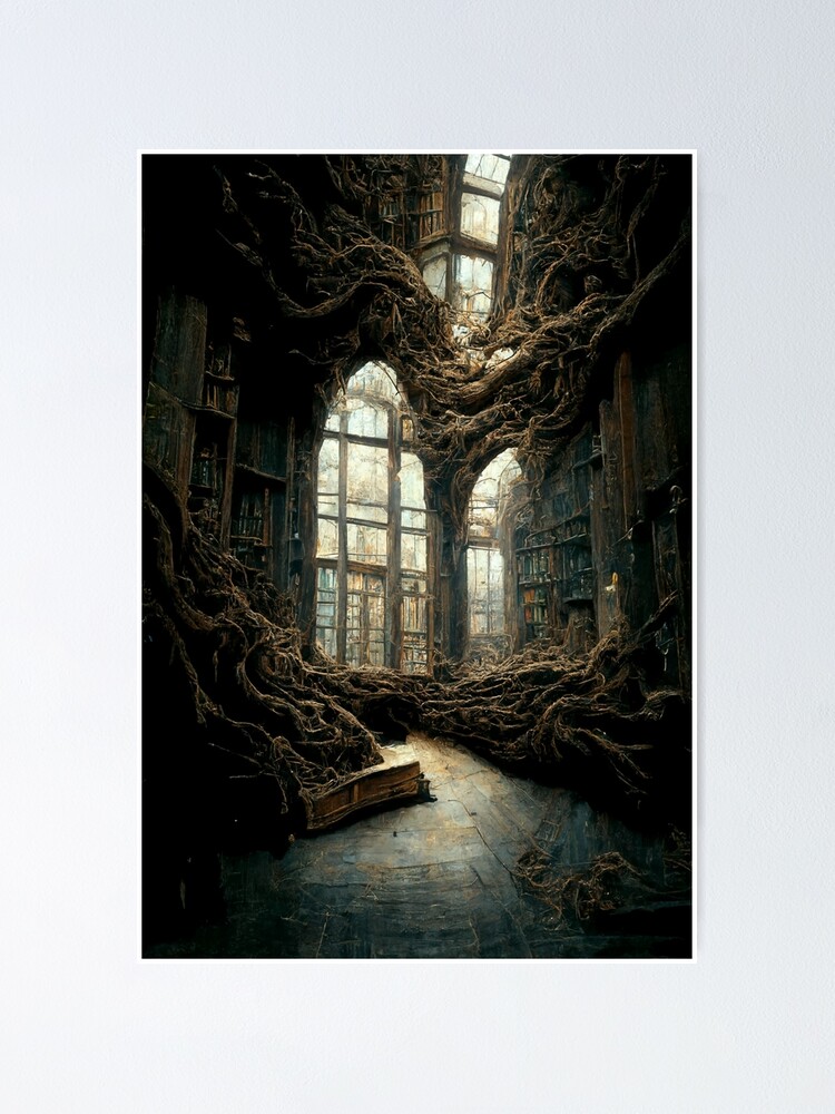 "Almost forgotten overgrown library" Poster for Sale by ArtbyACcreative ...