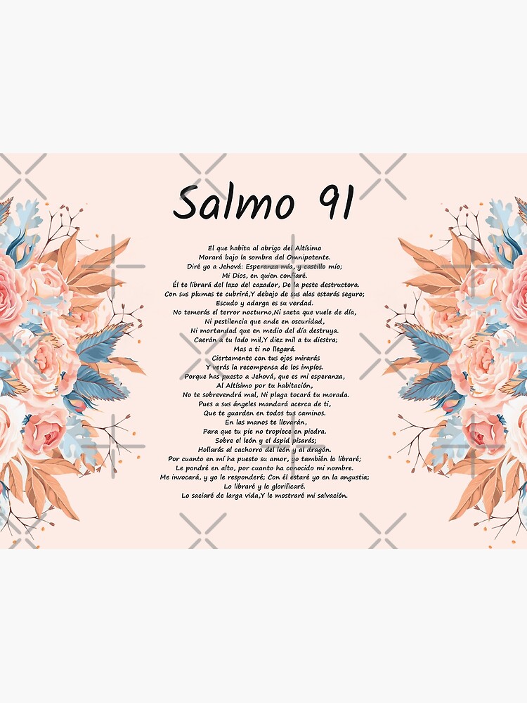Póster «Salmos 91, versículo bíblico en español con hermoso diseño ...