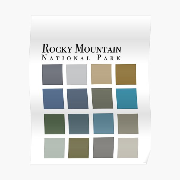"Minimalist Rocky Mountain National Park color palette" Poster for Sale ...