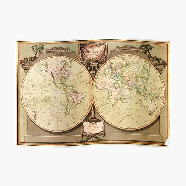"World Map (1808)" Poster by allhistory | Redbubble
