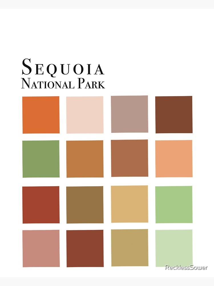 "Minimalist Sequoia National Park color palette" Sticker for Sale by ...