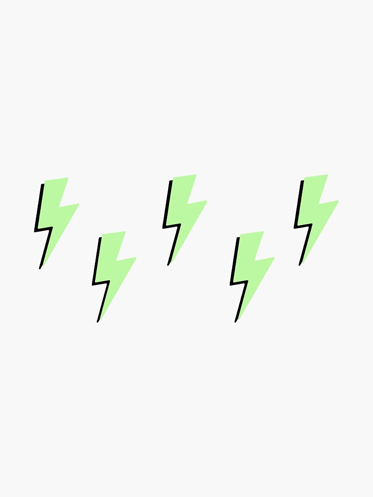 "Green Lightning Strike Five Sticker Pack" Sticker for Sale by ...