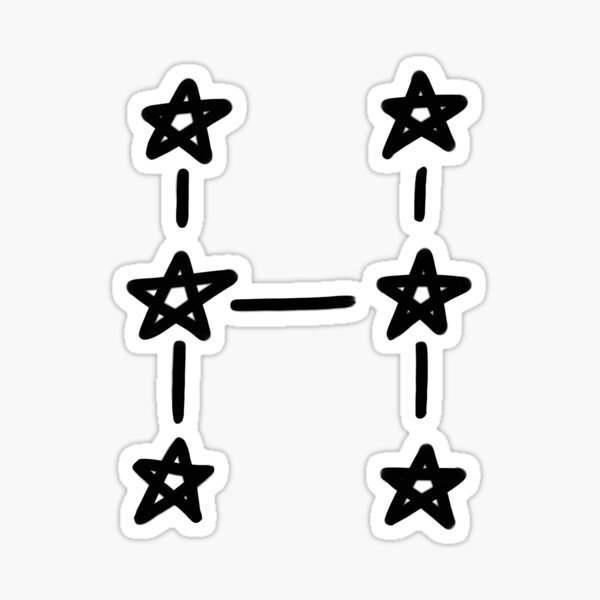 "Constellation Doodle Capital Letter H" Sticker for Sale by ...