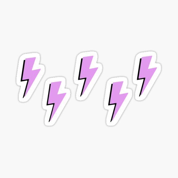 "Purple Lightning Strike Sticker Five Pack" Sticker for Sale by ...