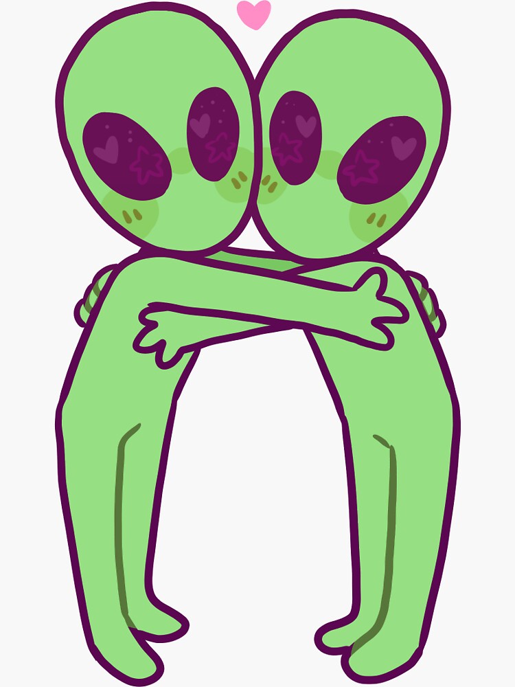"Alien Hug" Sticker for Sale by SquiddyInks | Redbubble