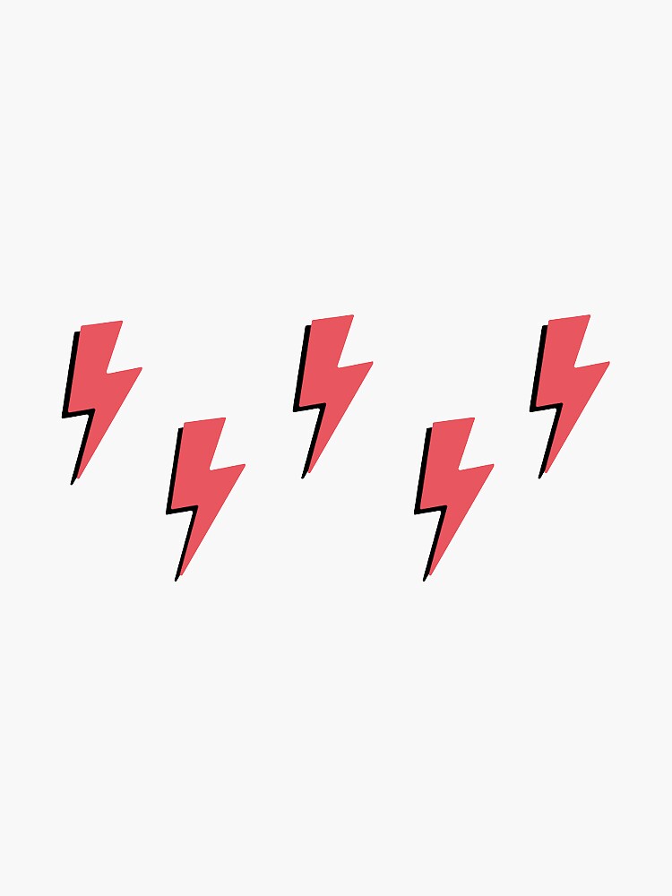 "Red Lightning Strike Five Pack Stickers " Sticker for Sale by ...