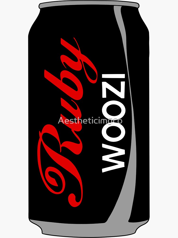 "Ruby-Woozi’s Soda" Sticker for Sale by Aestheticimgco | Redbubble