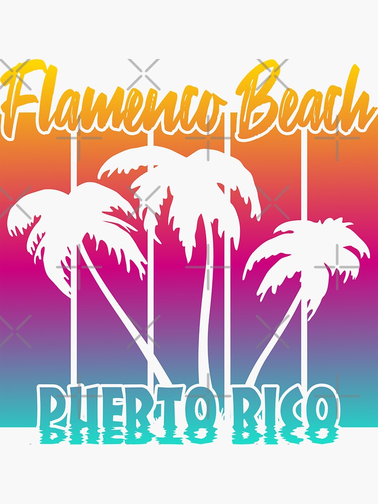 "Flamenco Beach Puerto Rico" Sticker for Sale by phys | Redbubble