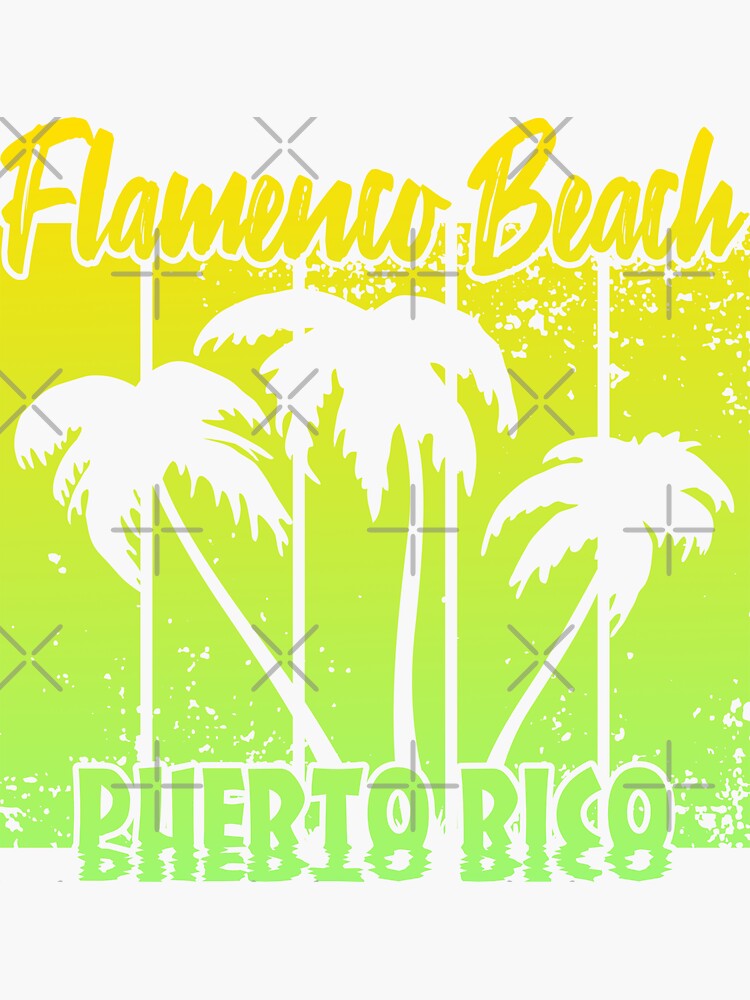 "Flamenco Beach Puerto Rico" Sticker for Sale by phys | Redbubble