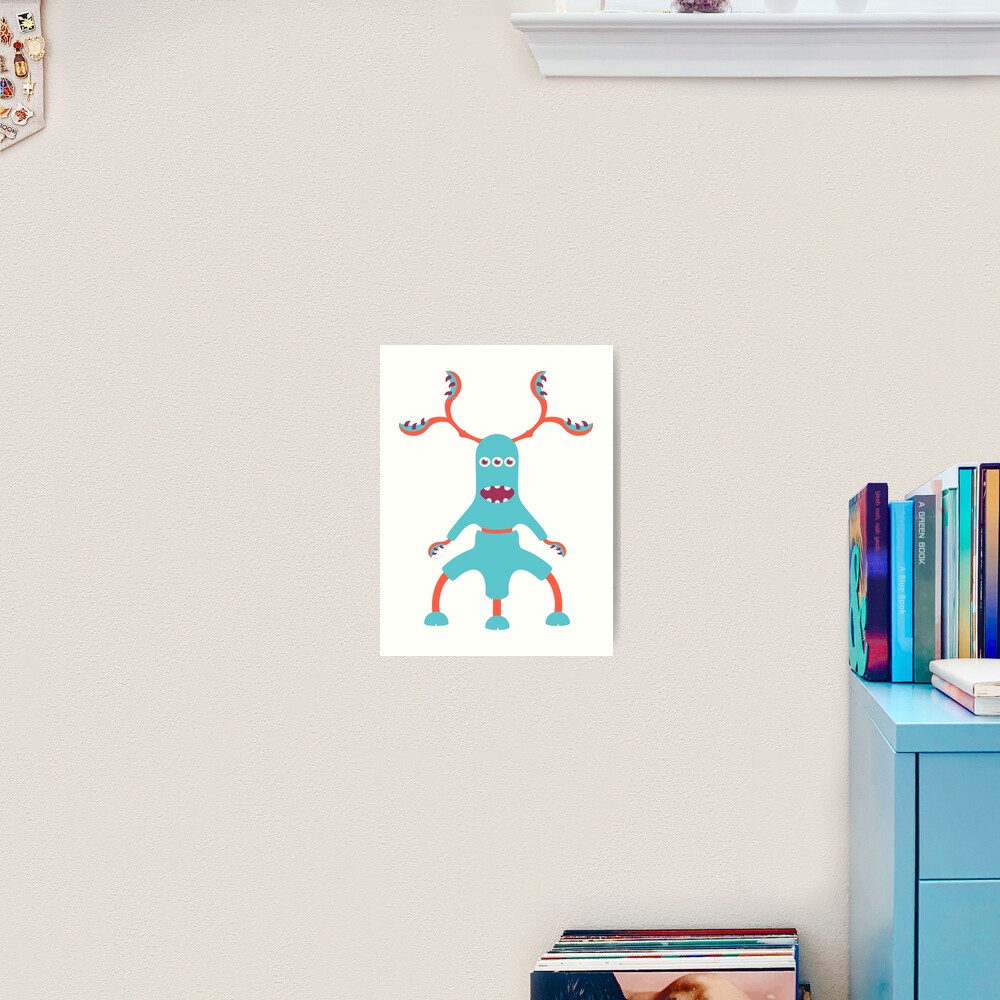 "Cute Three Legged Monster" Art Print for Sale by bicone | Redbubble
