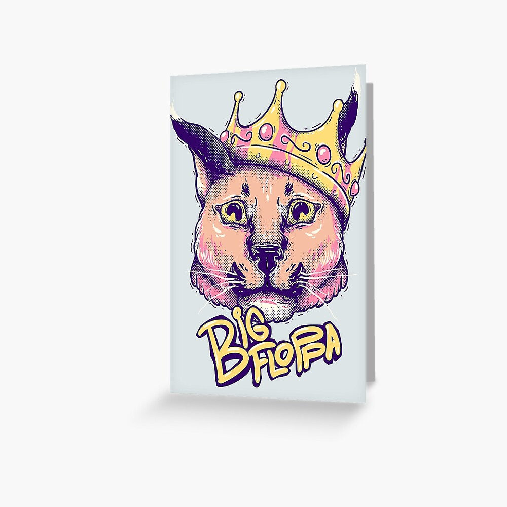 Carte de vœux « Da Big Floppa - Nouveau rappeur avec King Crown ...