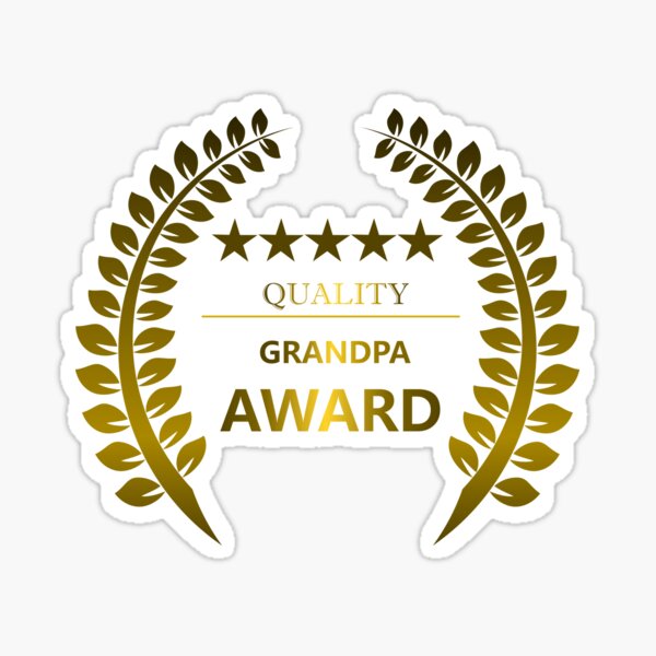 "5 Star Quality Grandpa " Sticker for Sale by ExploreRama | Redbubble