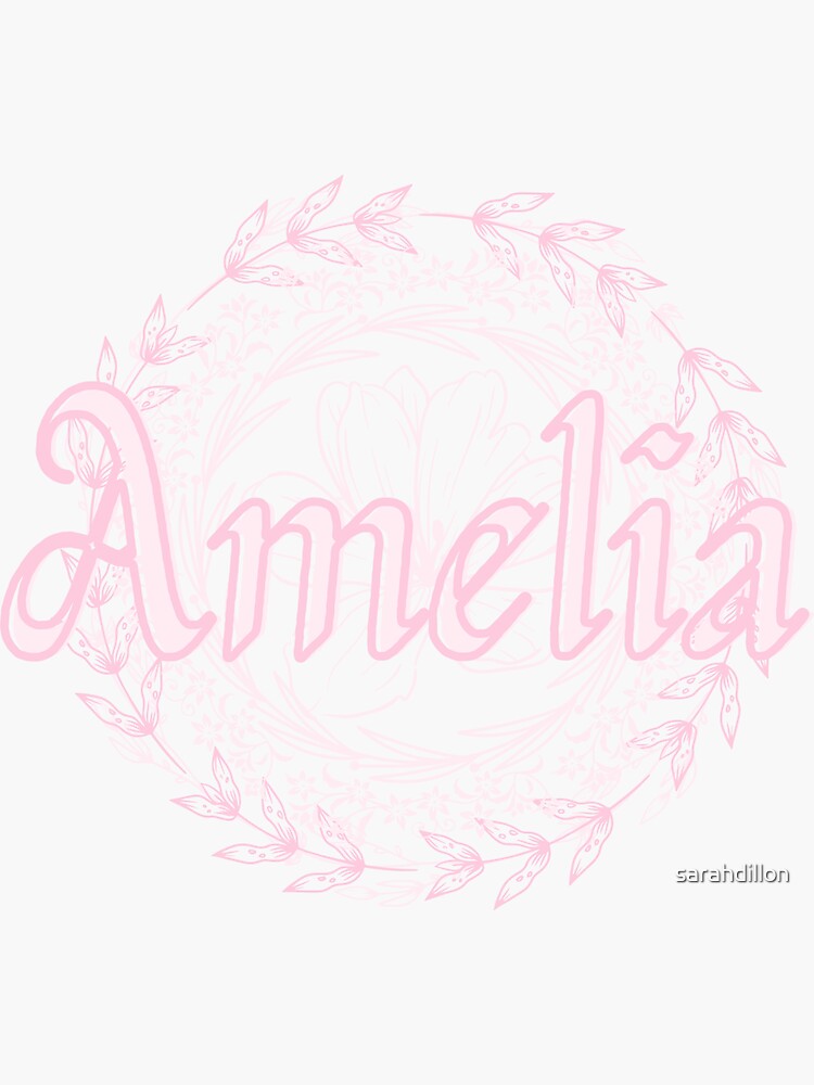 "Amelia" Sticker for Sale by sarahdillon | Redbubble