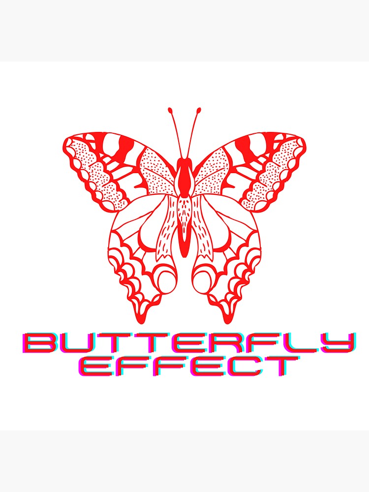 "BUTTERFLY EFFECT" Sticker for Sale by amazingART123 | Redbubble