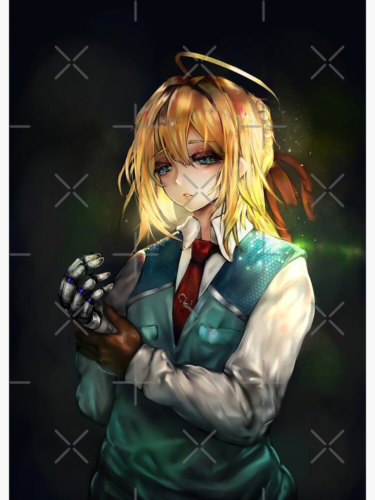 "Violet Evergarden Violet Evergarden Design Fanart" Art Print for Sale ...