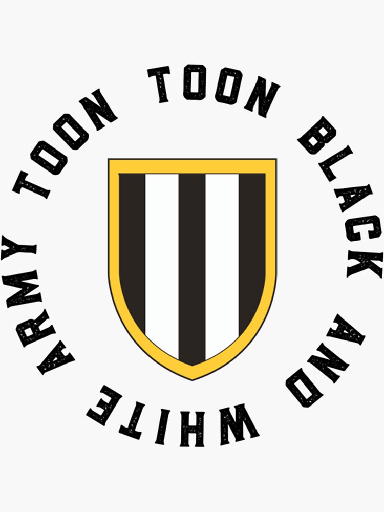 "Toon Toon Black And White Army - Newcastle " Sticker for Sale by ...