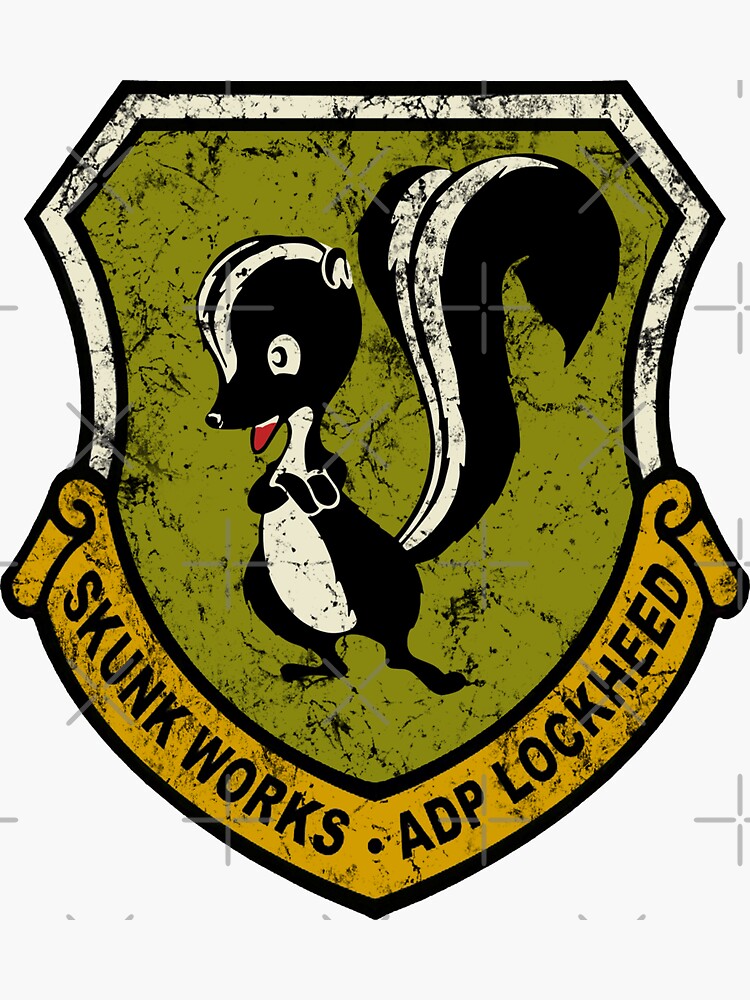 "Lockheed Martin Skunk Works vintage logo" Sticker by DudePal | Redbubble