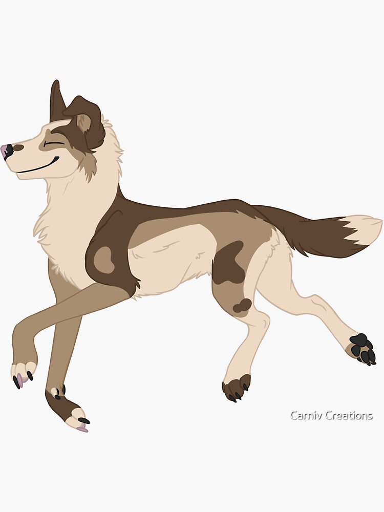 "Happy Doggo" Sticker by RueDaWolf | Redbubble