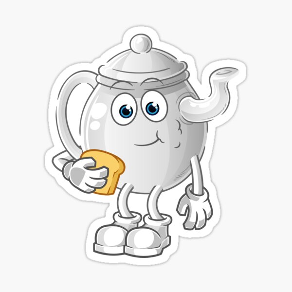 "teapot cartoon character" Sticker for Sale by HariDatuamas | Redbubble
