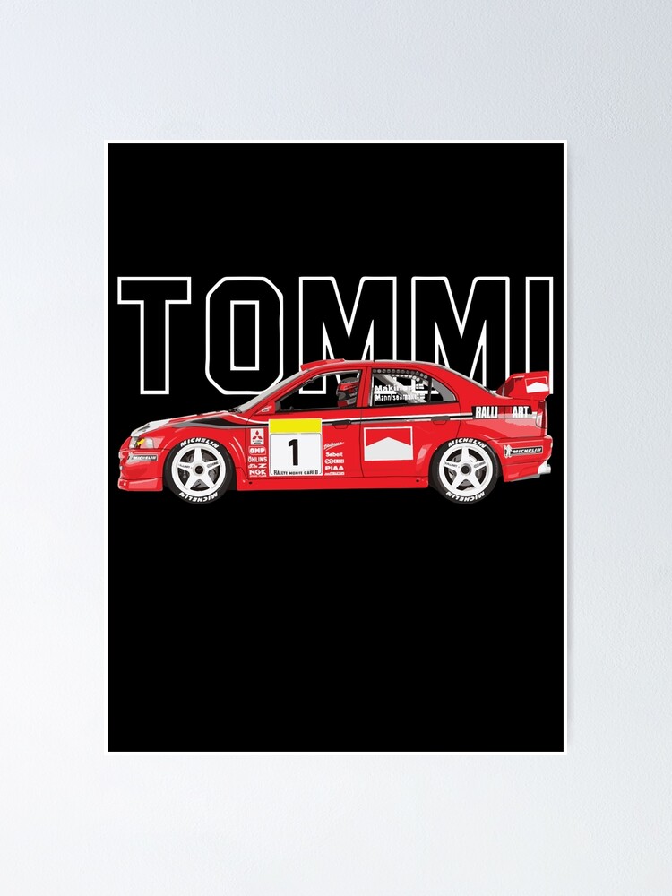 Póster «Evo 6 VI TME WRC RALLIART Mitsubish Evolution Enkei Tommi Mäkinen grupo A» de ...