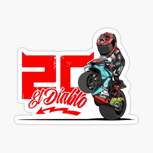 "fabio quartararo el diablo" Sticker for Sale by BYhanan | Redbubble