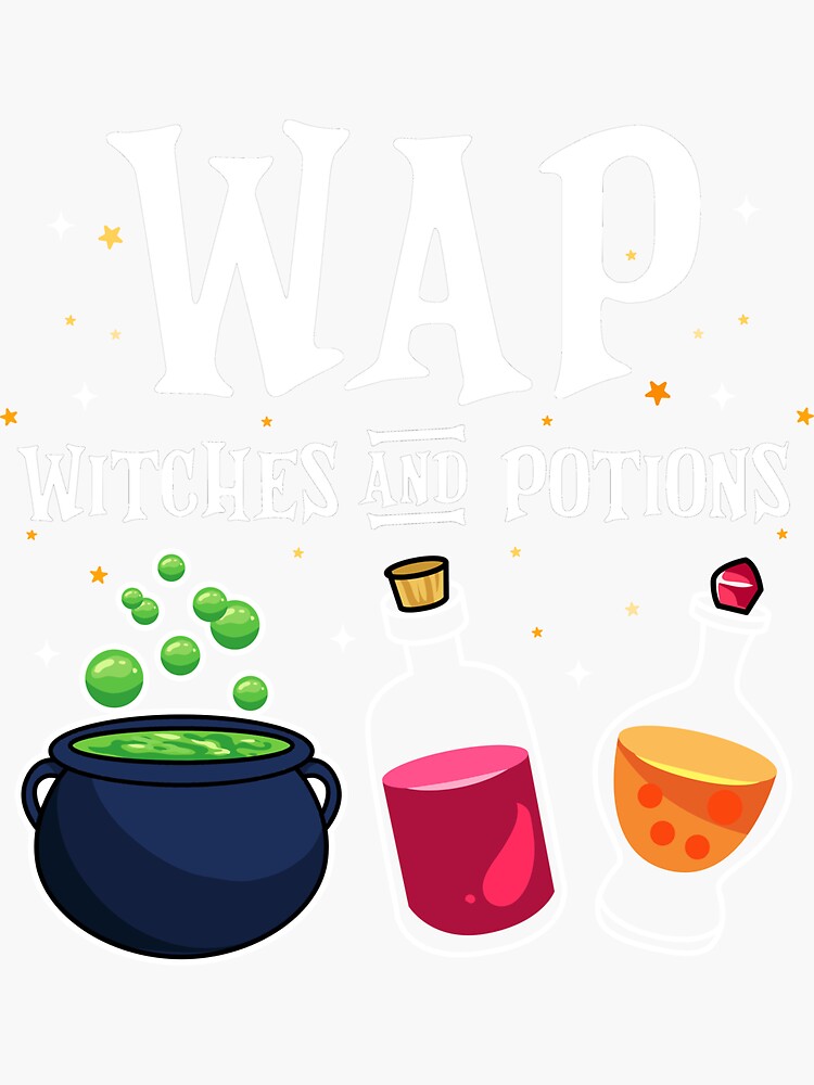 "Halloween Potion Meme Magic Drink Wap Witches And Potions" Sticker for ...