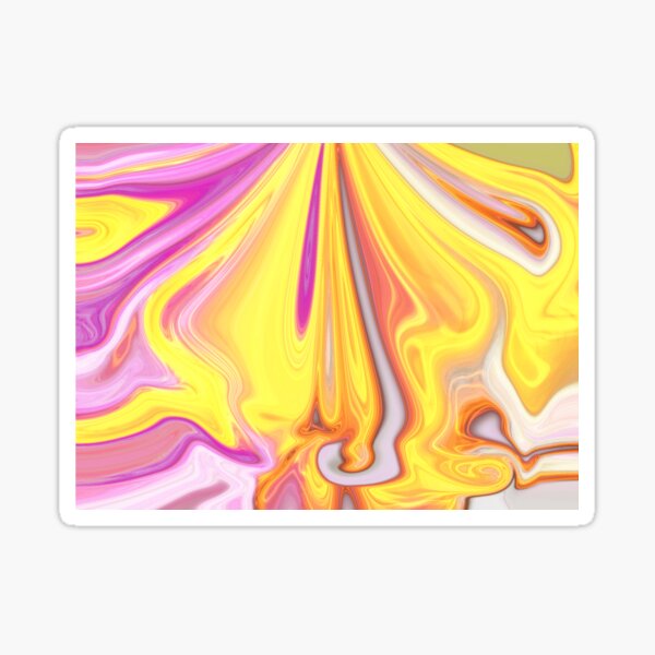 "Pink & yellow splash " Sticker for Sale by EJartsi | Redbubble