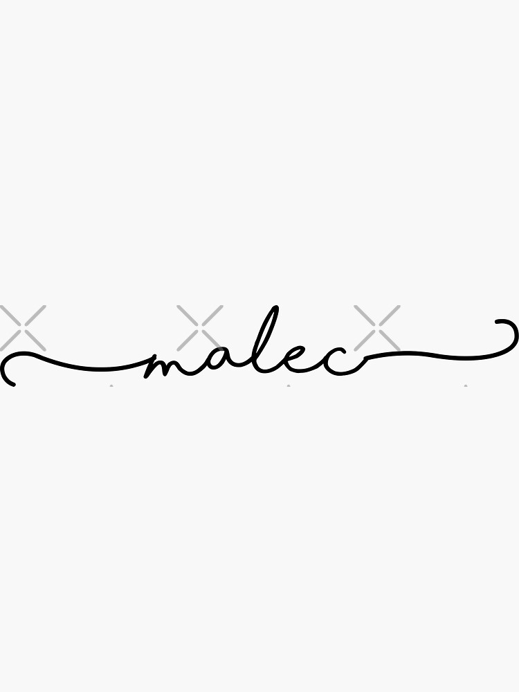 "Malec in cursive" Sticker for Sale by brenda-lee | Redbubble