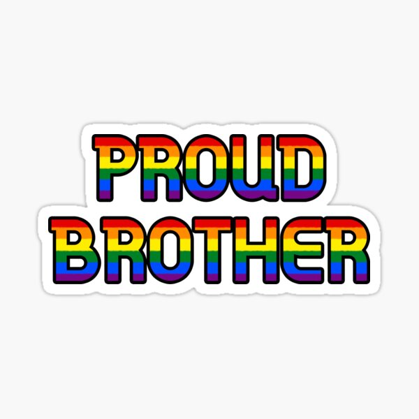 "PROUD BROTHER" Sticker for Sale by pooja29 | Redbubble