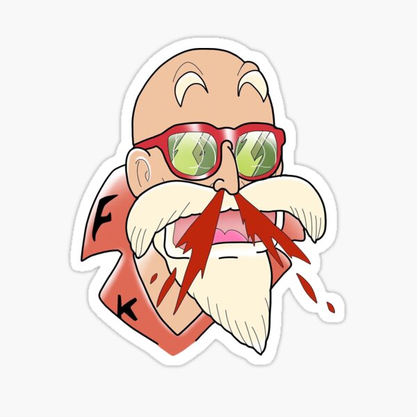 "Master Roshi anime funny" Sticker for Sale by Elizabeth5685 | Redbubble