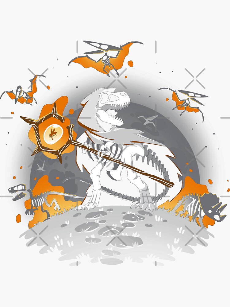 "Prehistoric Resurrection" Sticker for Sale by JaniceTBeaulieu | Redbubble