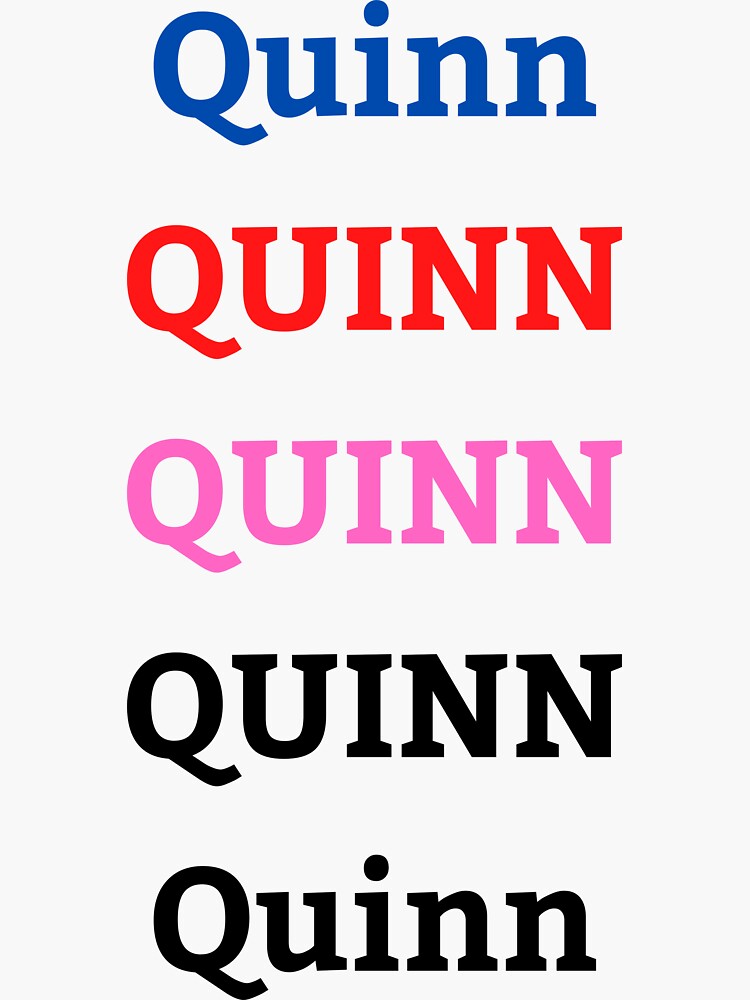 "Quinn" Sticker for Sale by PODdezaine | Redbubble