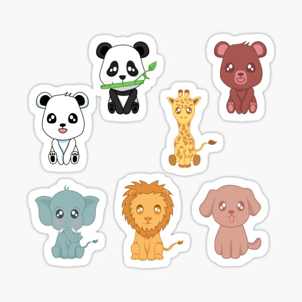 "Chibi Animal Aet" Sticker for Sale by itsursa | Redbubble