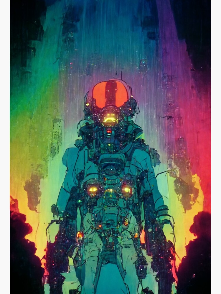 "Cyborg Mecha Dead Fighter Pilot" Sticker for Sale by SliceOfColor ...