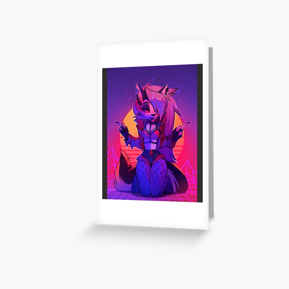 "Loona Helluva Boss Synthwave " Greeting Card for Sale by IvanLuan ...