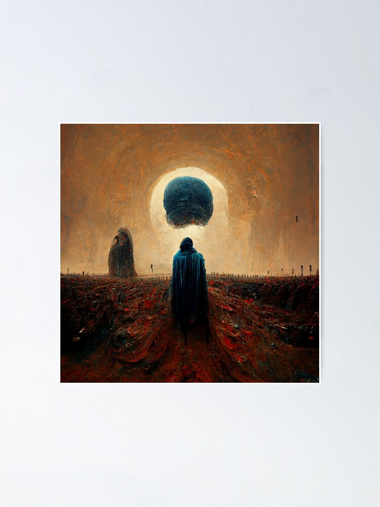 "A Mysterious Dark Figure In A Wretched World" Poster for Sale by ...