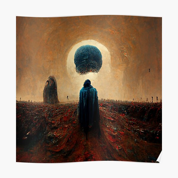 "A Mysterious Dark Figure In A Wretched World" Poster for Sale by ...