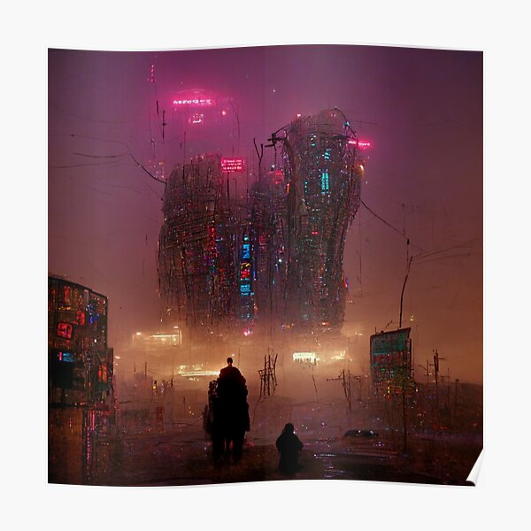 "A Mysterious Dark Figure In A Wretched World" Poster for Sale by ...