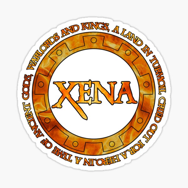 "Xena A Land In Turmoil" Sticker for Sale by CharXena | Redbubble