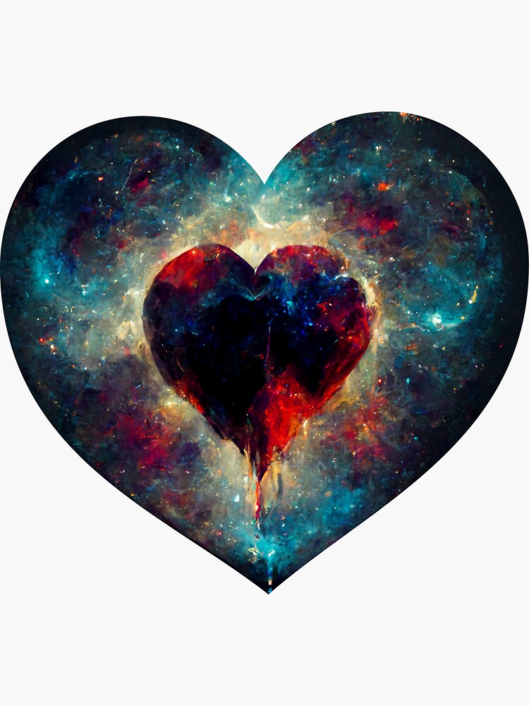 "Love Heart Shaped Supernova Stars" Sticker for Sale by Eidolia | Redbubble